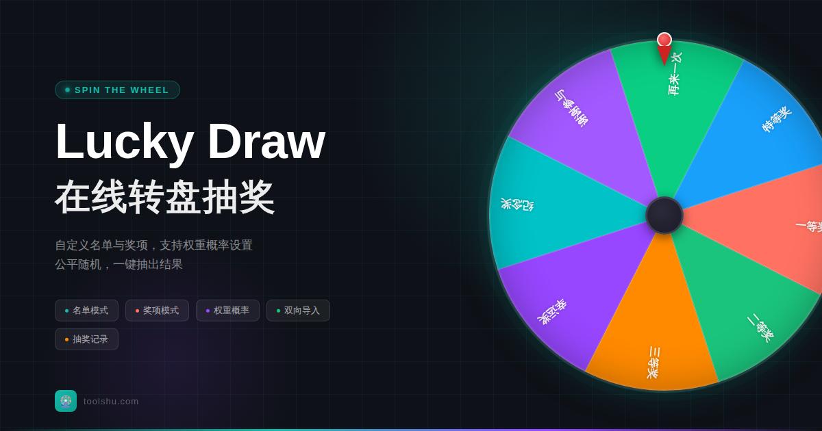 Spin the Wheel - Free Online Random Prize Picker Tool - Toolshu Online ...
